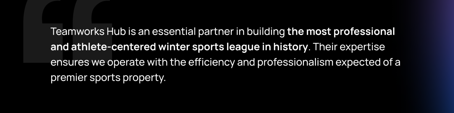The Snow League Pioneers Professional Winter Sports Competition with Teamworks Hub | Teamworks